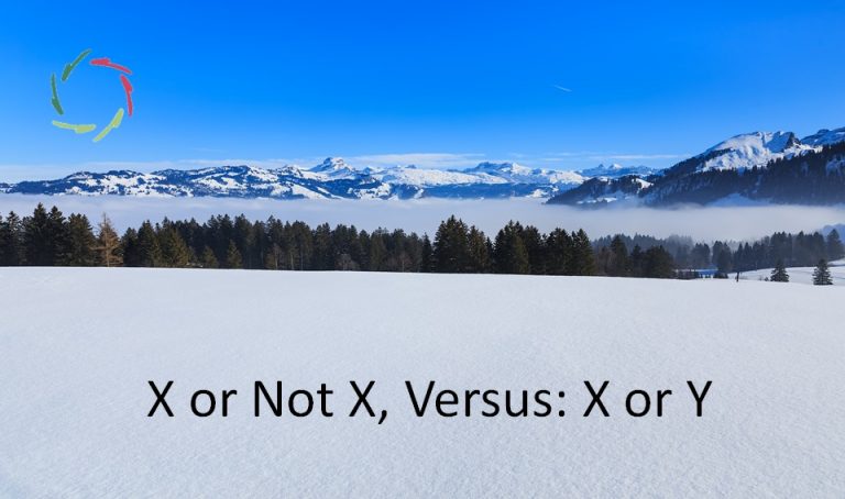 X or Not X, Versus: X or Y